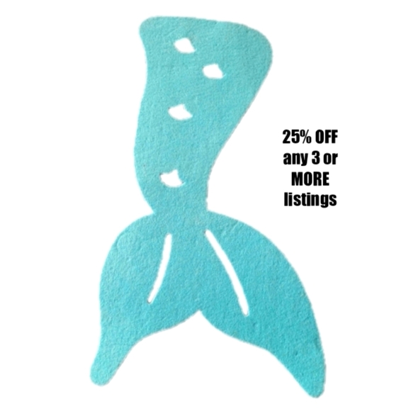Wall Decor | Mermaid Tail Felt Stencil Arts And Crafts Wall Decor Aqua ...